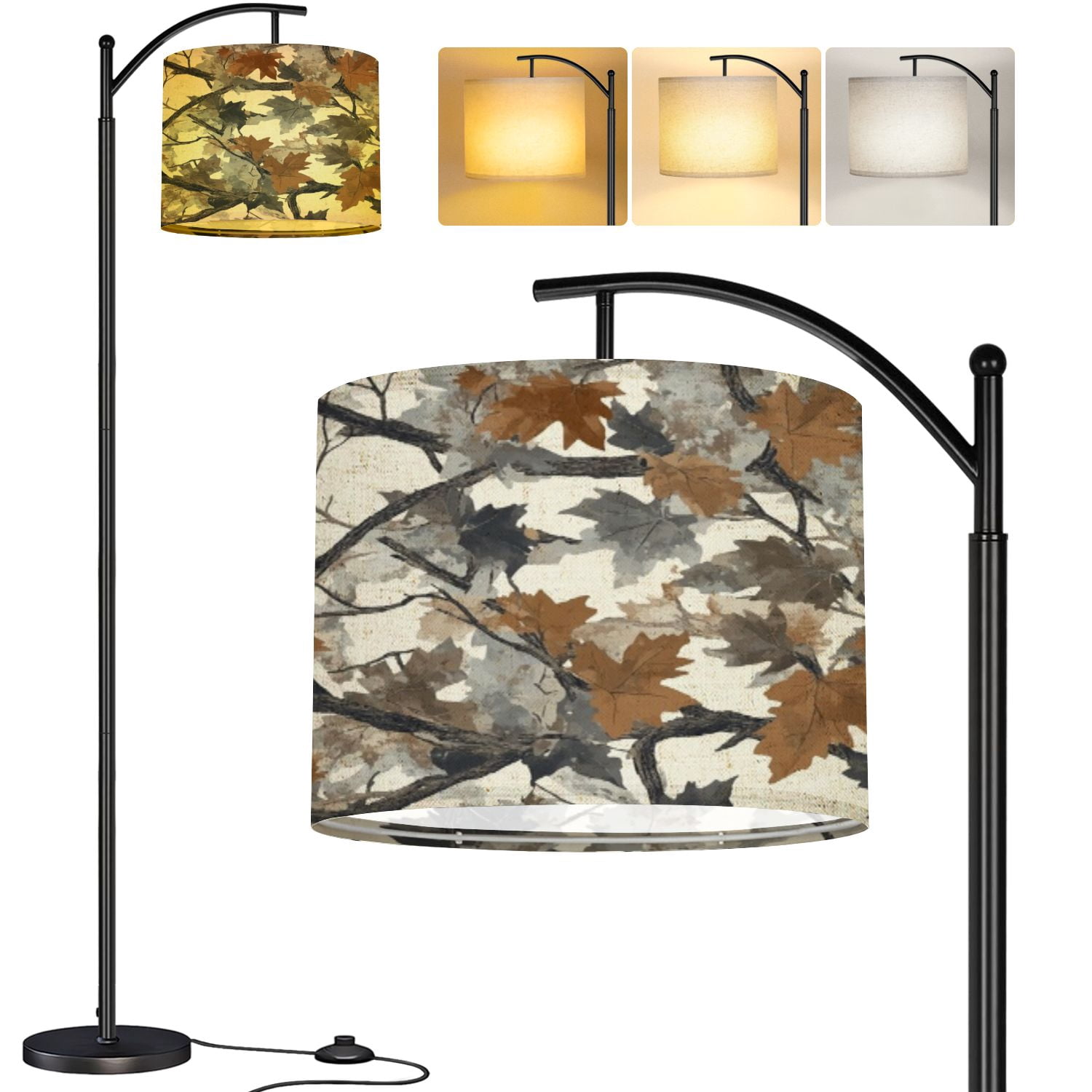 Arc Floor Lamp Hunting camouflage modern pattern military print real ...