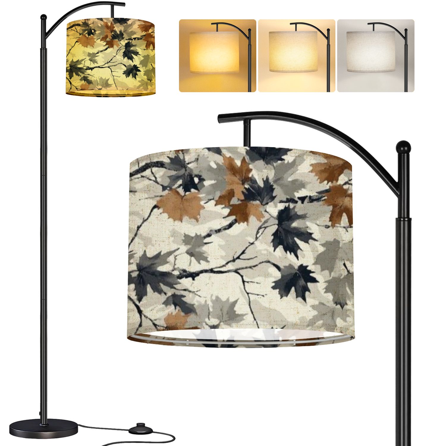 Arc Floor Lamp Hunting camouflage modern pattern military print real ...