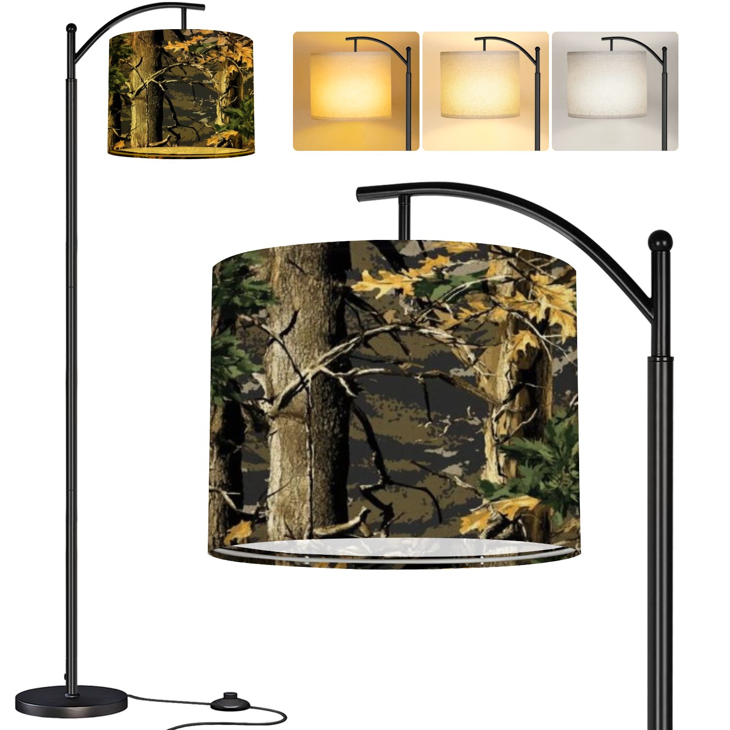 Arc Floor Lamp Hunting camouflage oak tree for hunting military Hunting ...