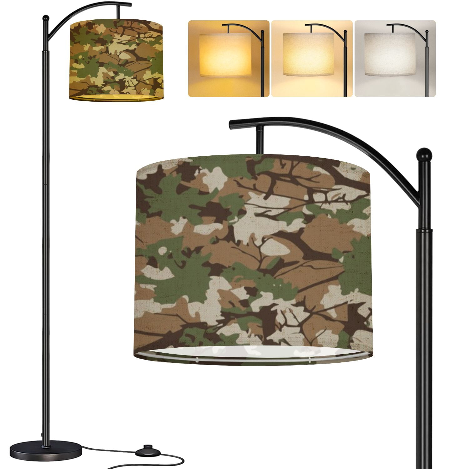 Arc Floor Lamp Hunting camouflage seamless pattern forest camouflage ...