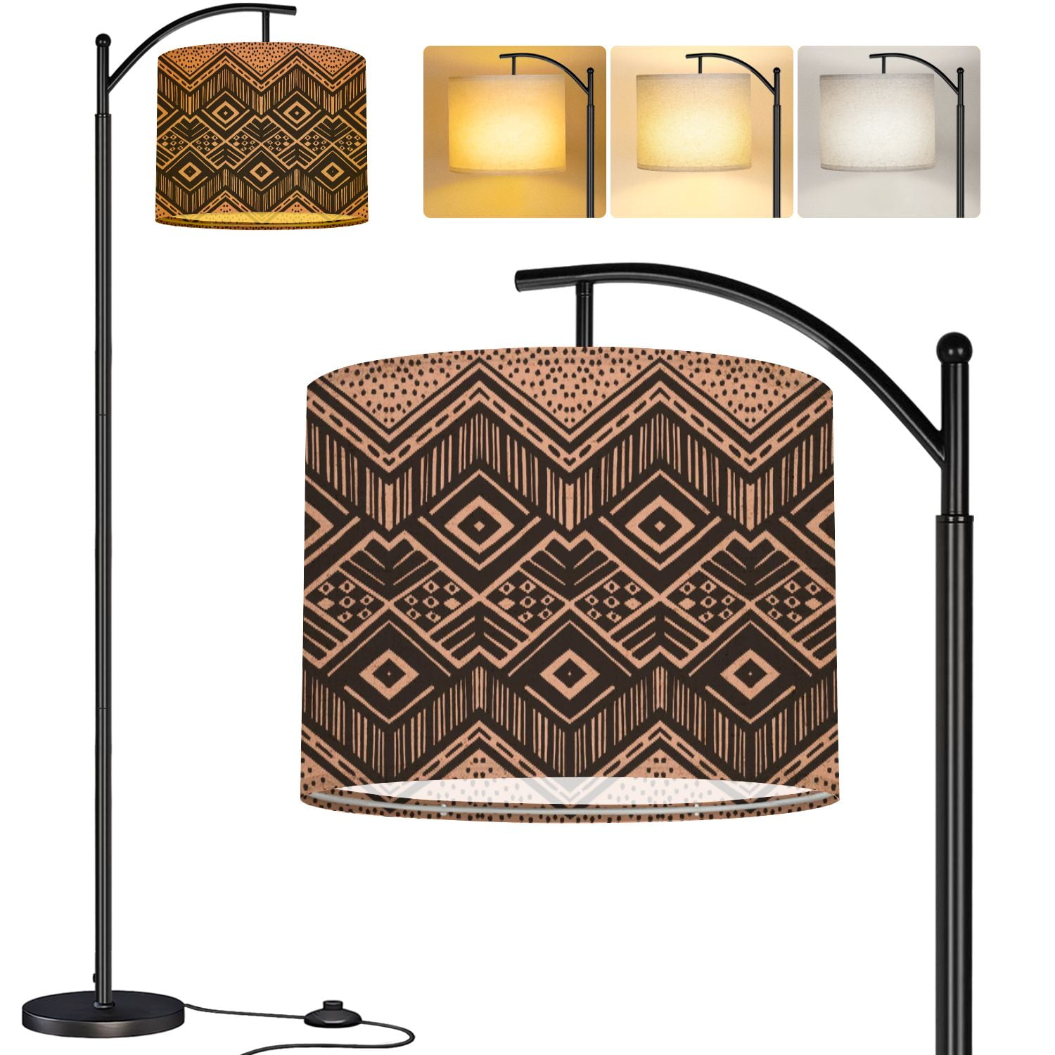 Arc Floor Lamp Ikat geometric folklore ornament Tribal ethnic texture ...