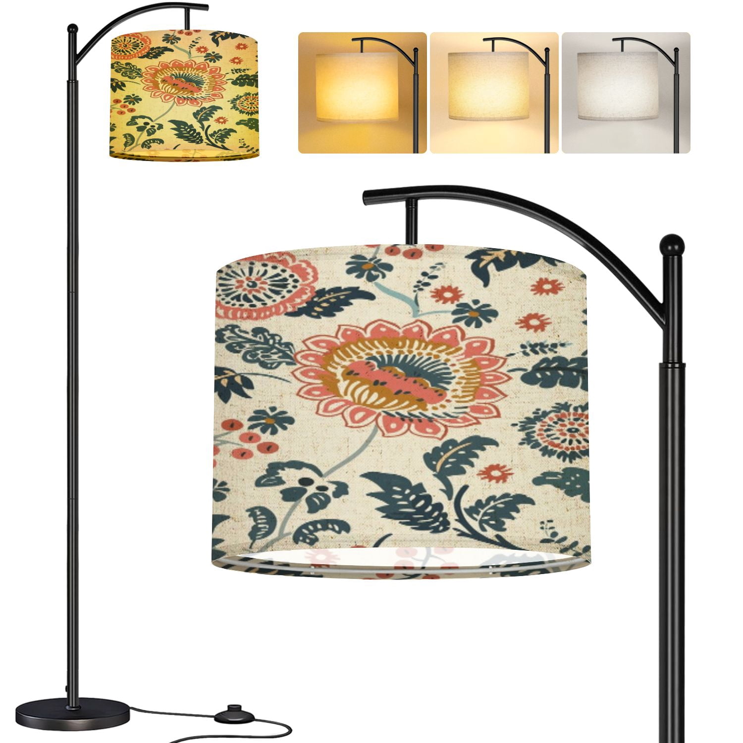 Arc Floor Lamp Indian kalamkari Oriental Ornamental Seamless Mughal ...
