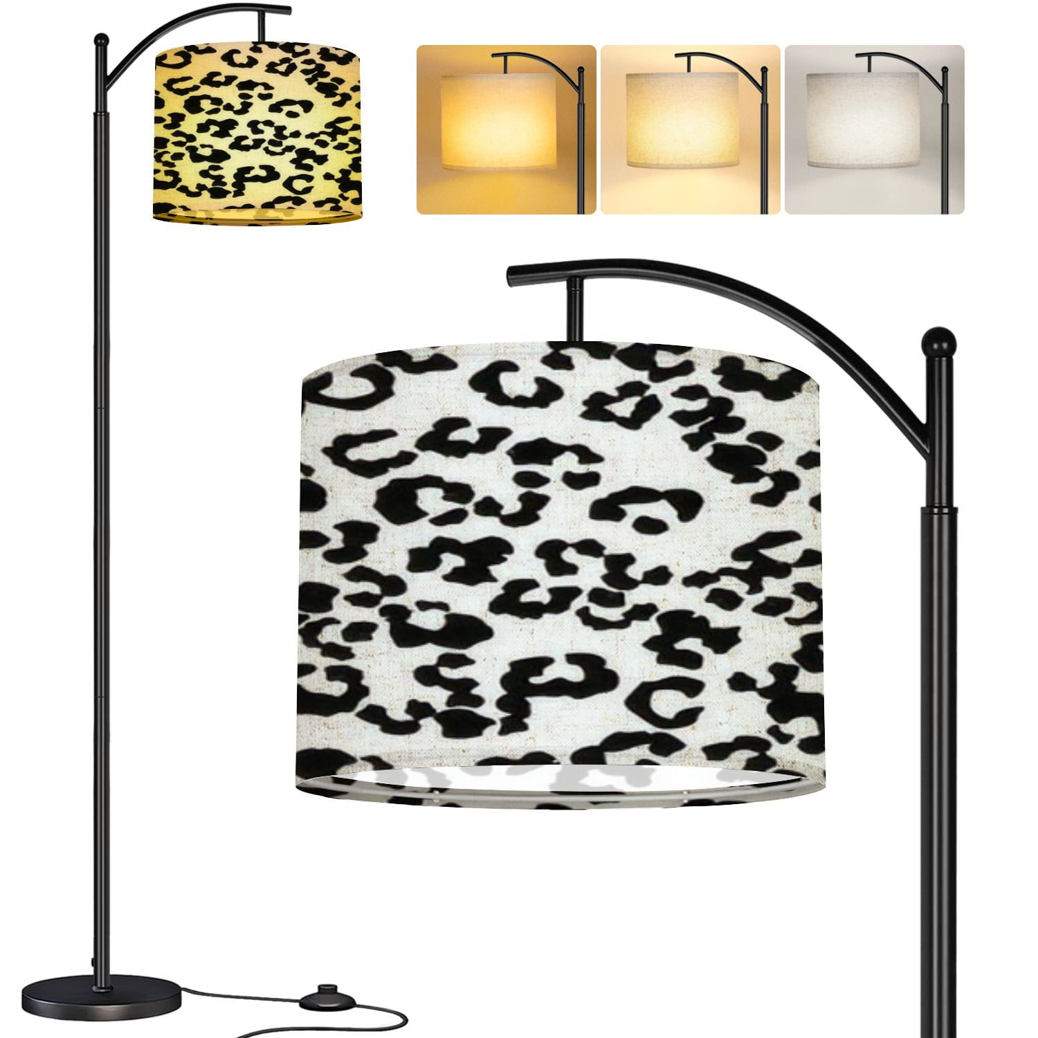 Arc Floor Lamp Leopard Seamless Cat White Animal Blob Cheetah Seamless ...