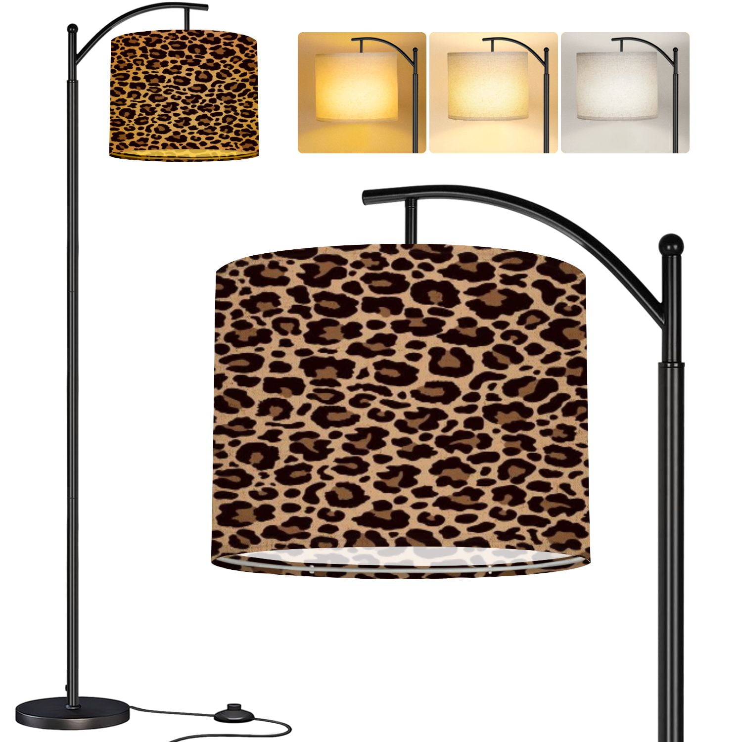 Arc Floor Lamp Leopard print Abstract leopard skin seamless Tall Modern ...