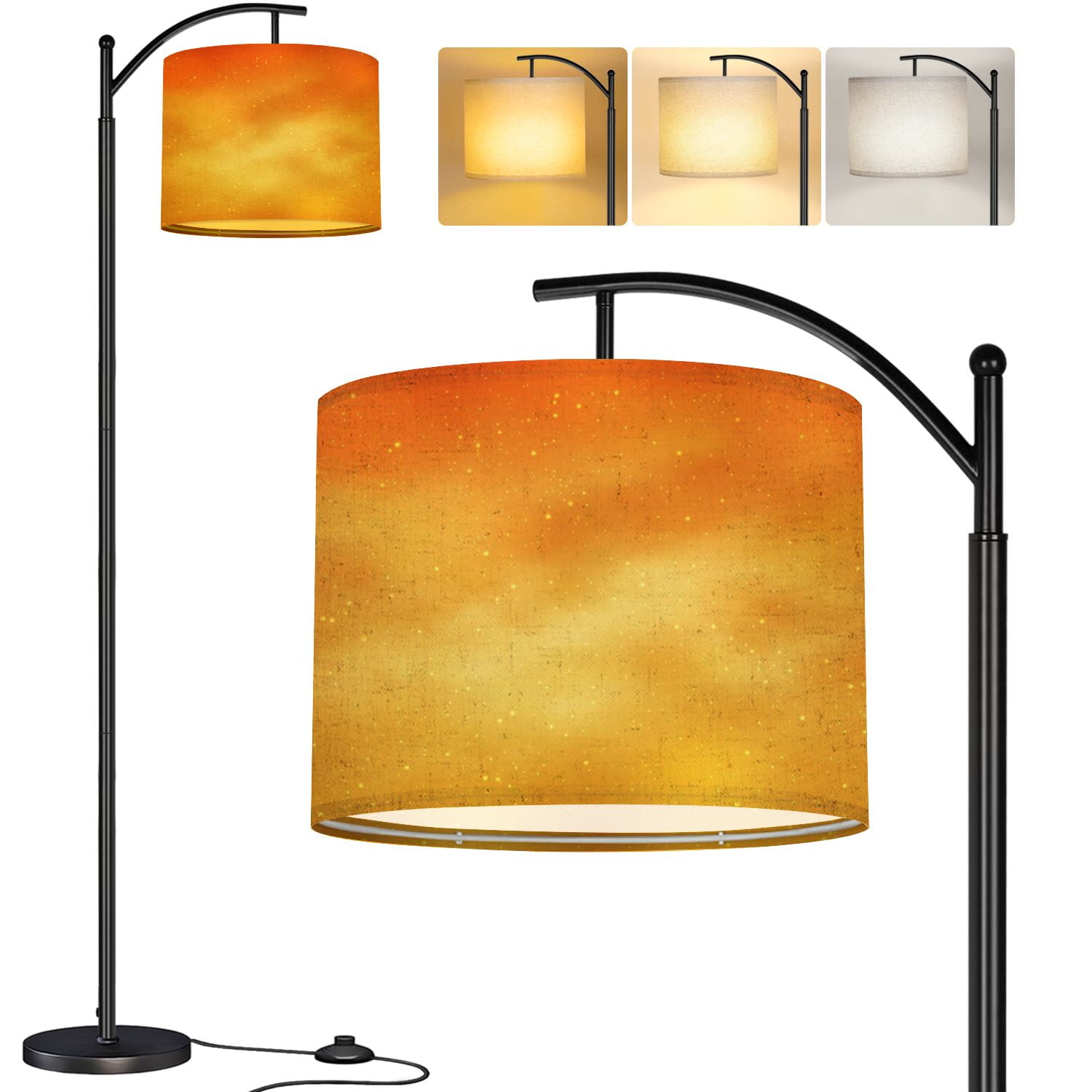 Arc Floor Lamp Light Yellow space stars Blurred decorative Tall Modern ...