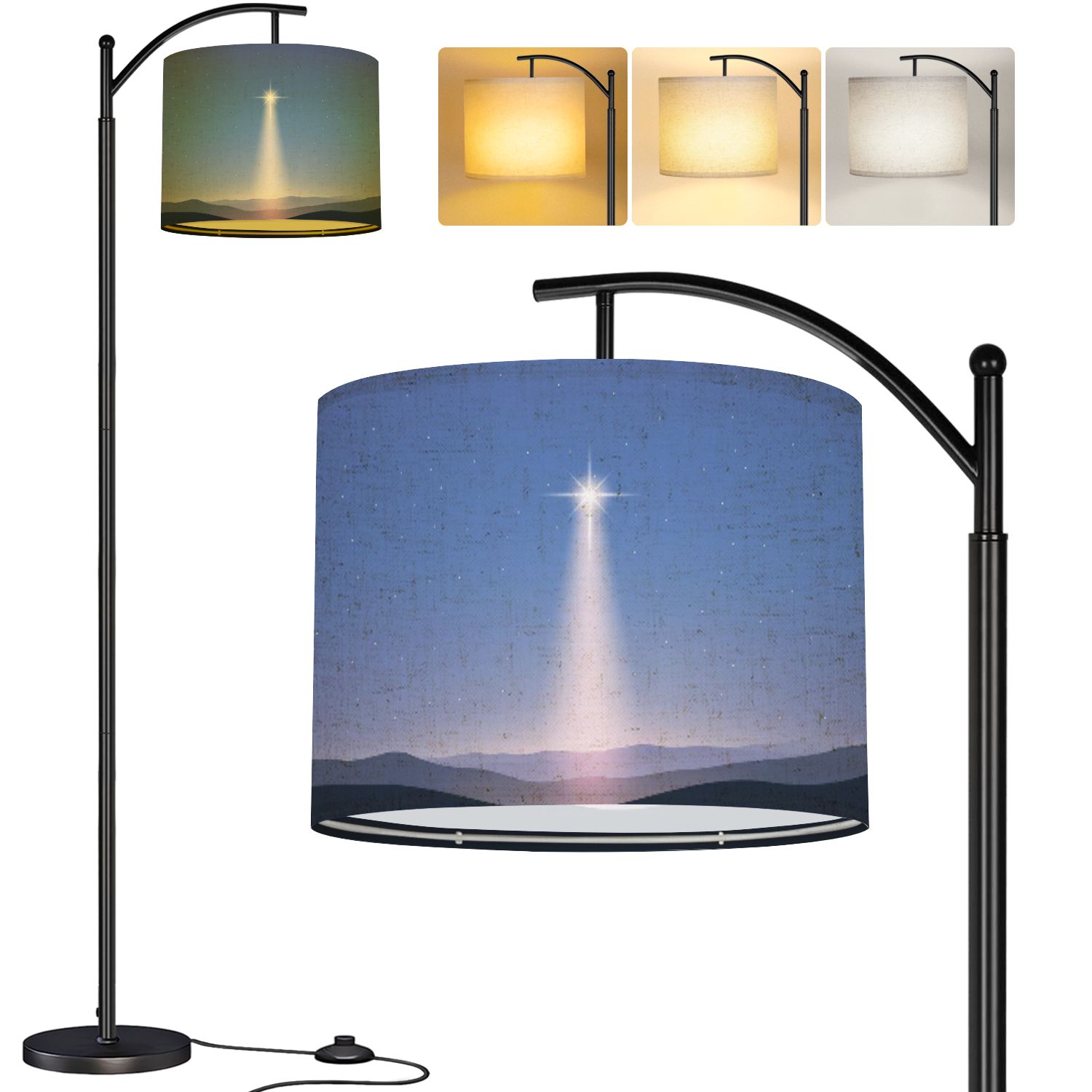 Arc Floor Lamp Light from star christmas night abstract nature Tall ...