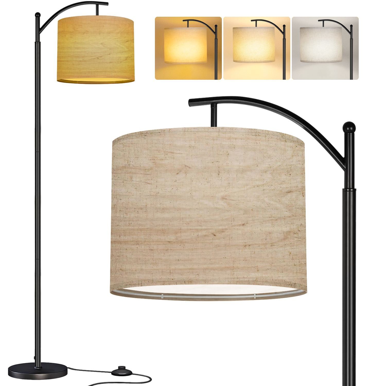 Arc Floor Lamp Light texture wooden boards natural wood surface Tall ...