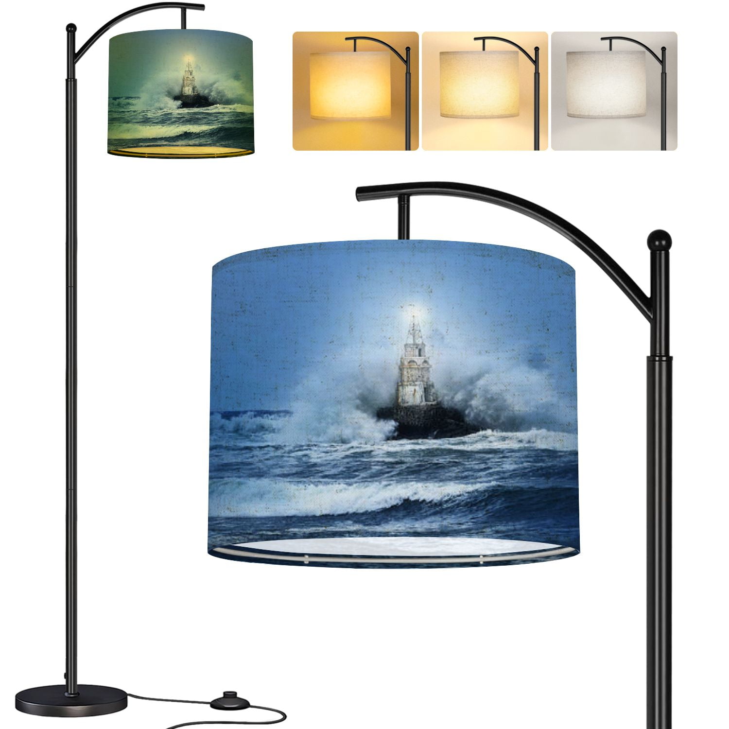 Arc Floor Lamp Lighthouse storm Tall Modern Standing Lamp LED ...
