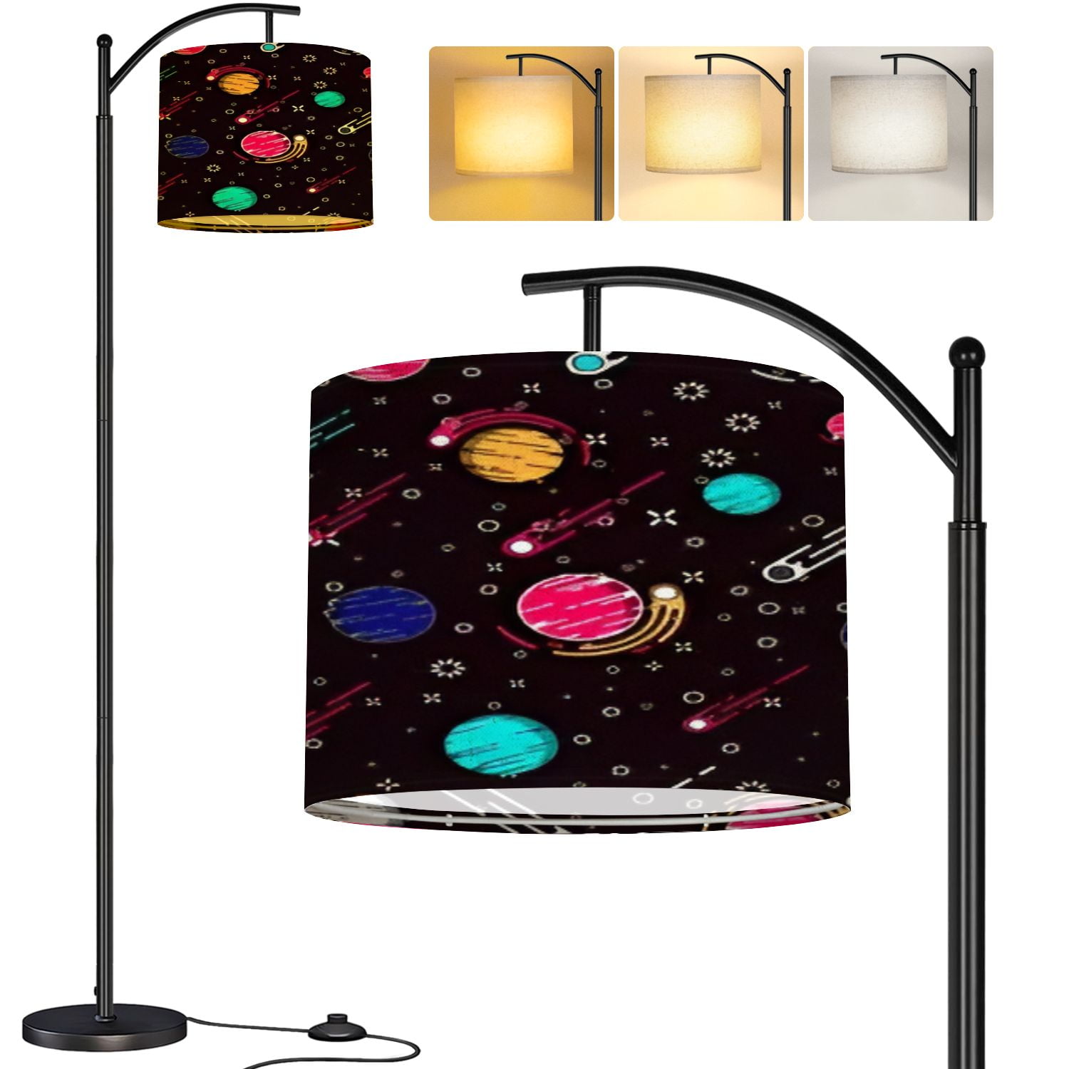 Arc Floor Lamp Lovely outer space planets flat seamless pattern stars ...