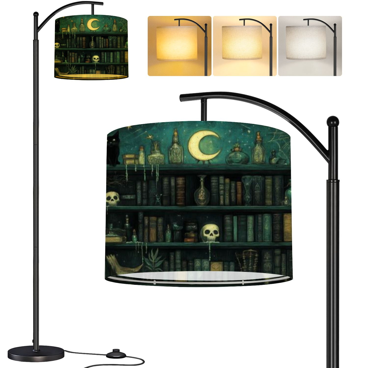 Arc Floor Lamp Magic Bookshelf Witchy Potion Dark Hippie Halloween ...