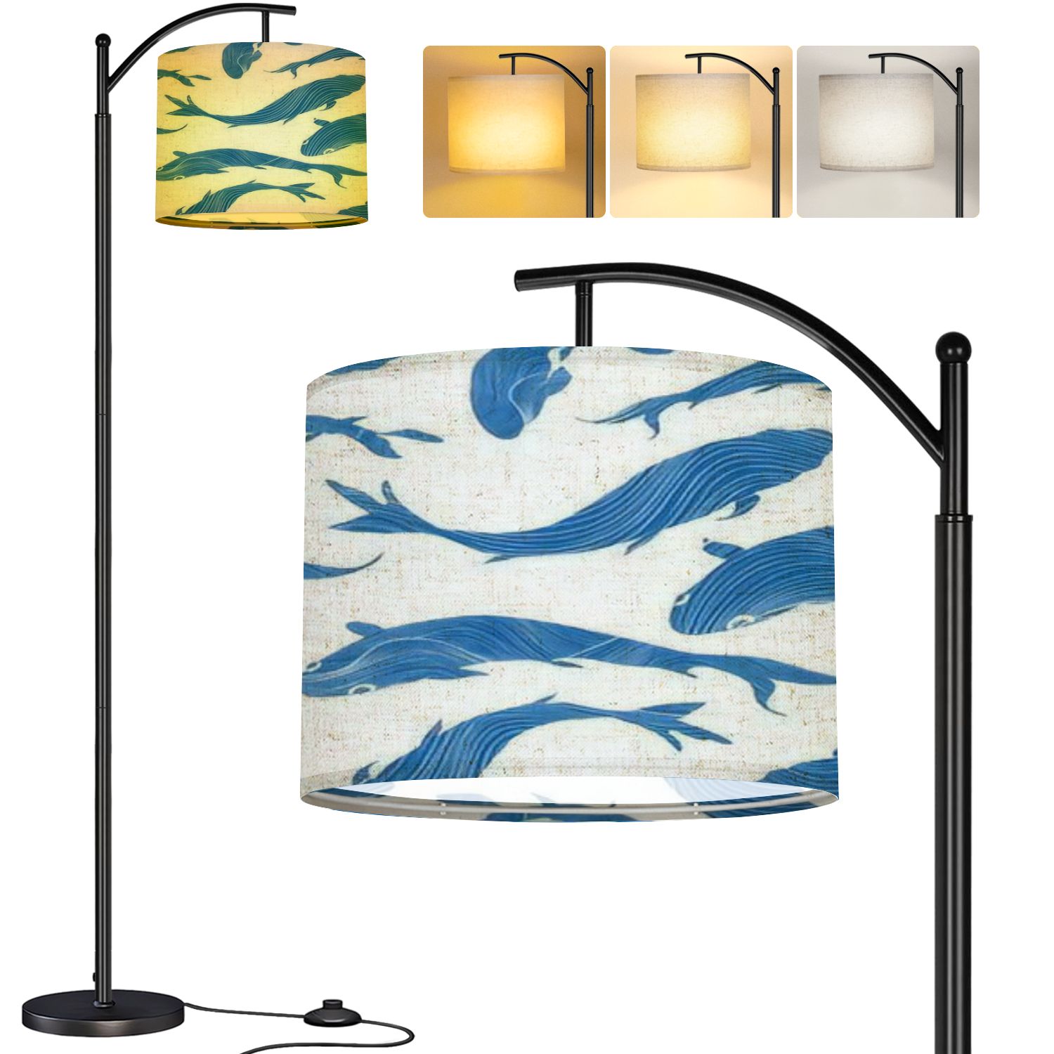 Arc Floor Lamp Marine life seamless texture Fish Underwater fishes ...