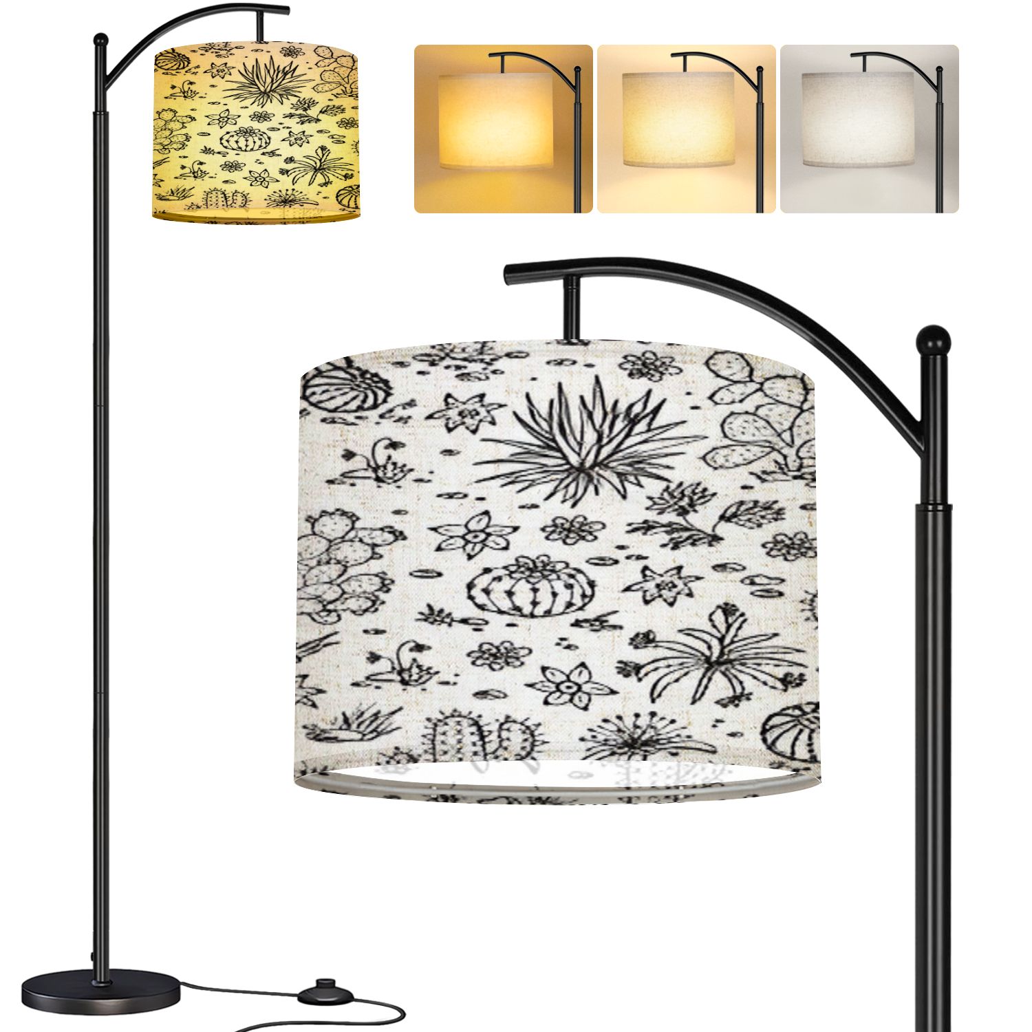 Arc Floor Lamp Mexican flora Seamless pattern Nature Mexico Hand drawn ...