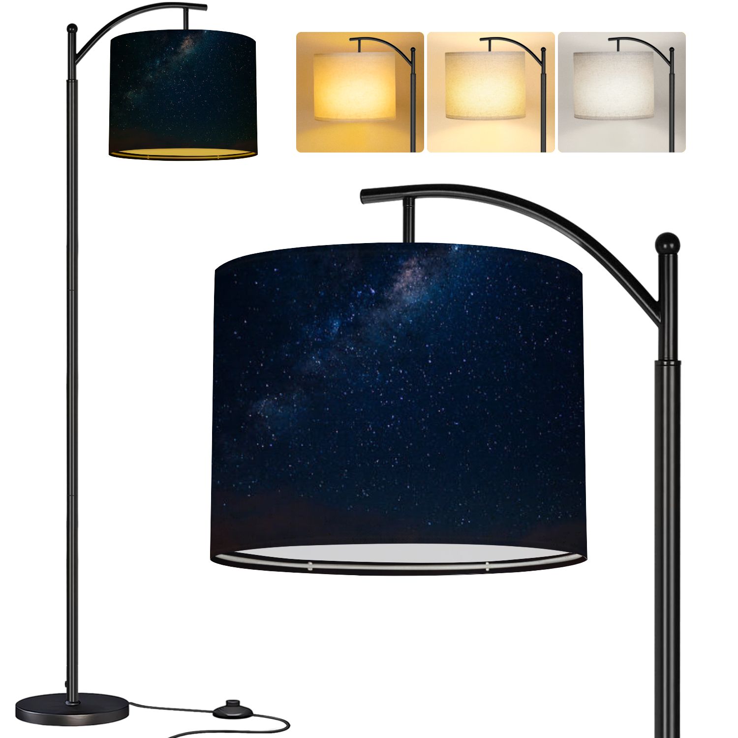 Arc Floor Lamp Milkyway seen from Southern Skies Tall Modern Standing ...