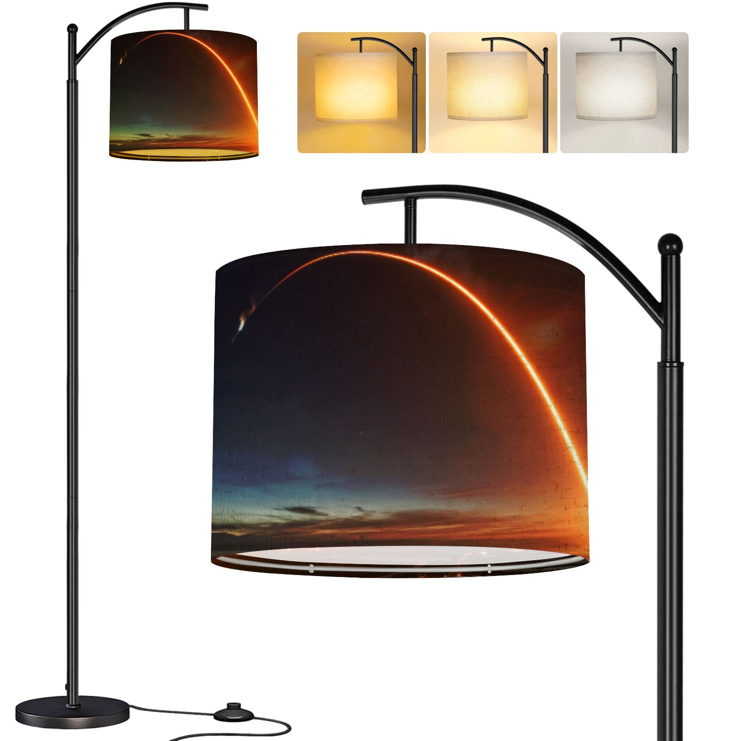 Arc Floor Lamp Missile launch night elements this furnished by Tall ...