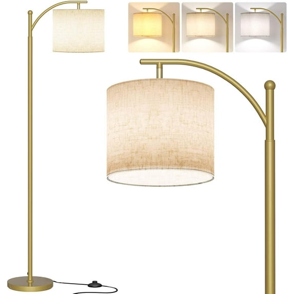 Arc Floor Lamp,Modern Floor Lamp with 9W 3 Color Temperatures Bulb ...
