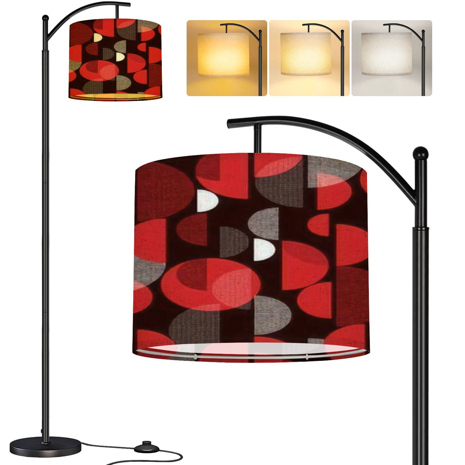 Arc Floor Lamp Modern red active vertical seamless Geometric shapes ...
