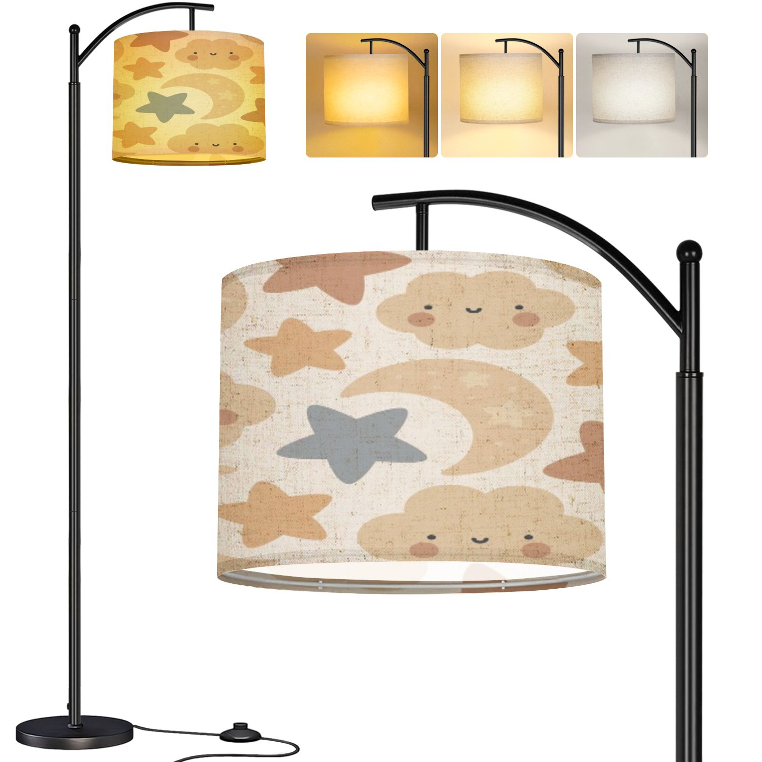 Arc Floor Lamp Moon Sun Cloud Stars Cute Seamless Cartoon Cute Kawaii ...