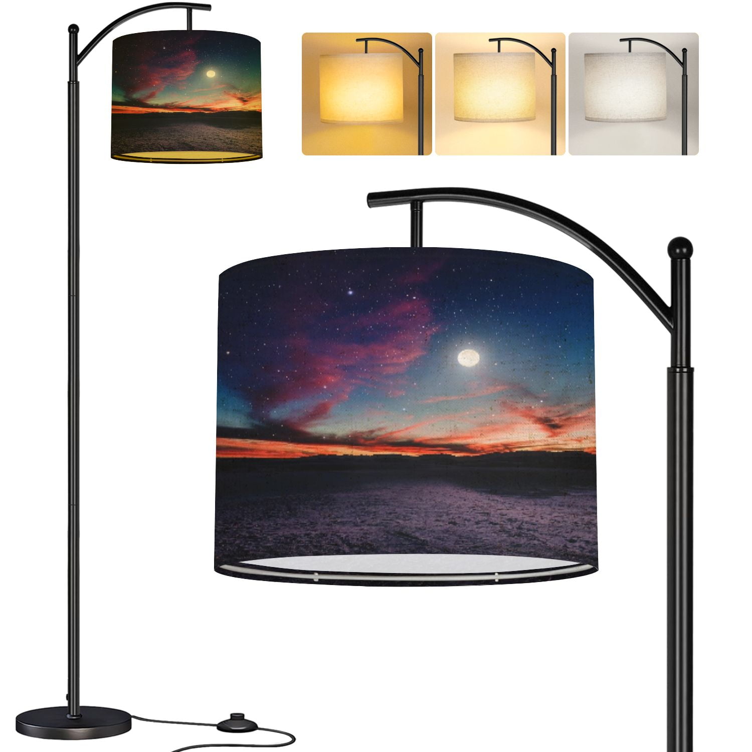 Arc Floor Lamp Moon gazing II Tall Modern Standing Lamp LED Adjustable ...