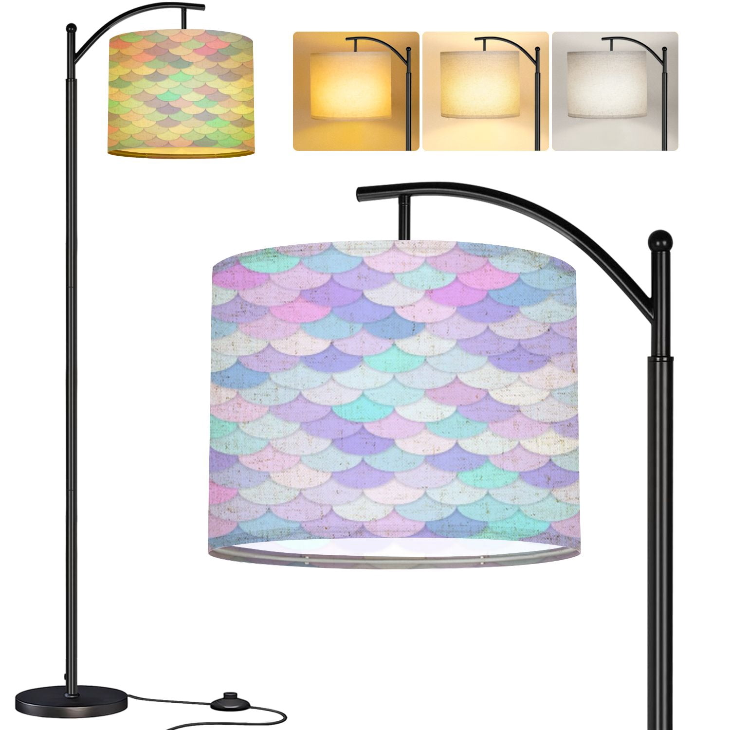 Arc Floor Lamp Multicolor backdrop rainbow scales Kawaii mermaid ...