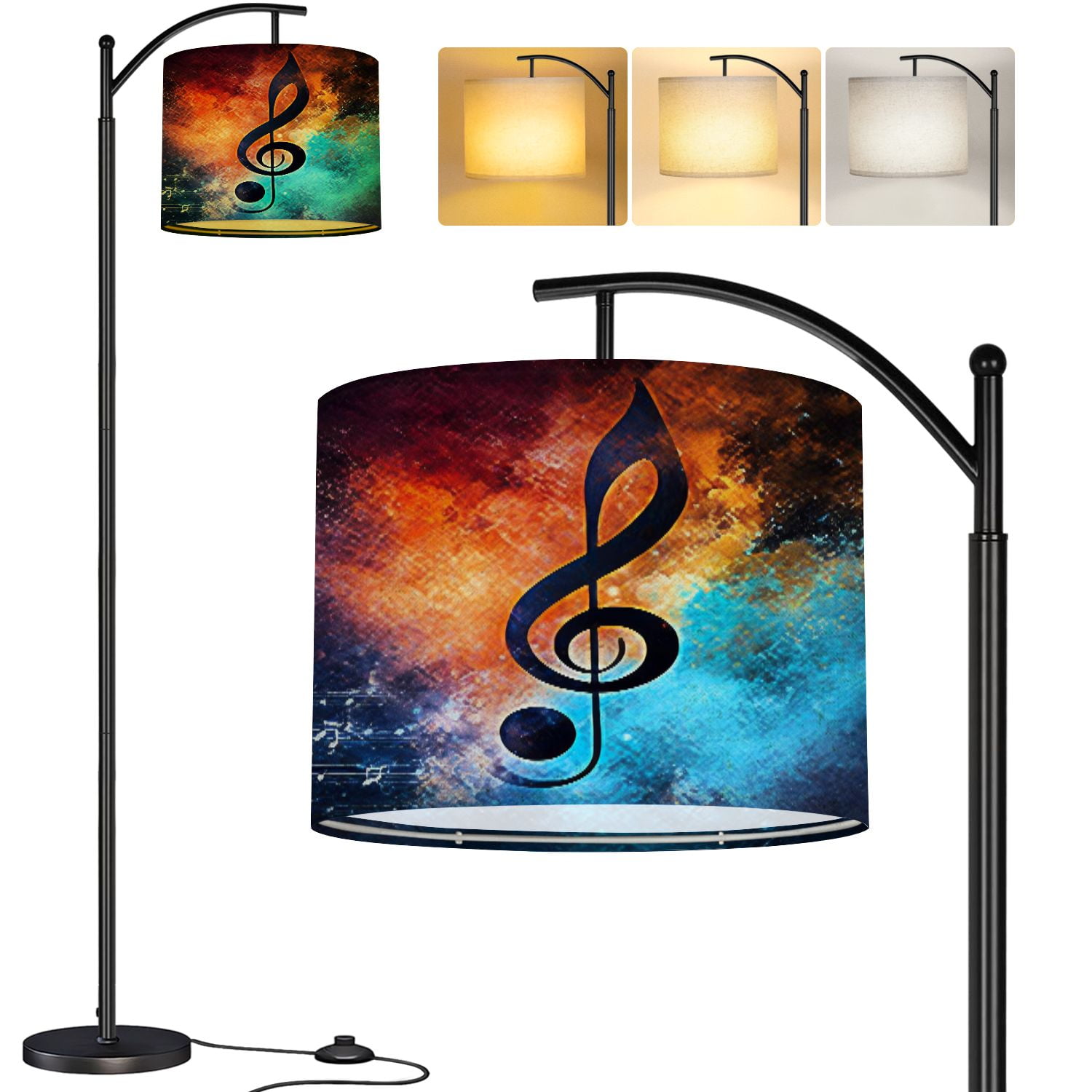 Arc Floor Lamp Music Modern Musical Note Beautiful Notes Treble Clef ...
