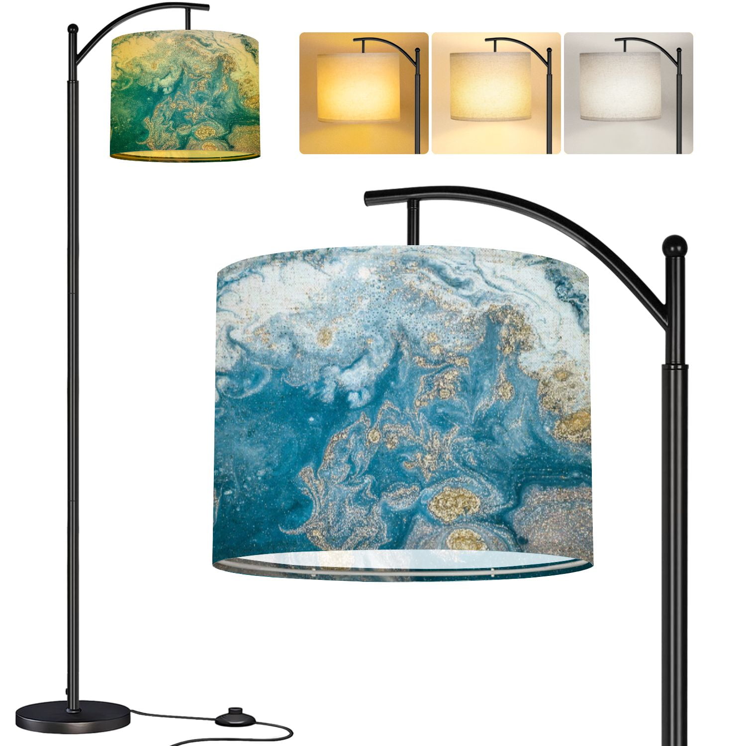 Arc Floor Lamp Natural Luxury Marbleized effect Ancient oriental ...