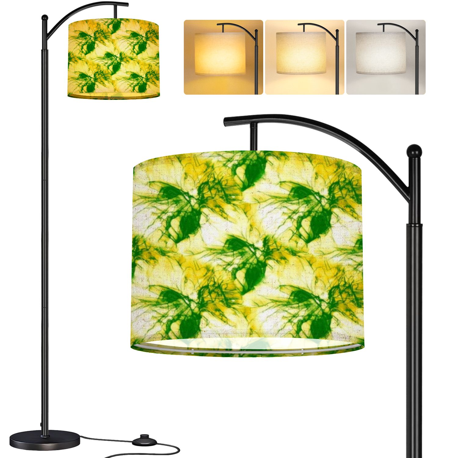Arc Floor Lamp Oil Paint Texture Marble Sage Ink Paper Texture ...