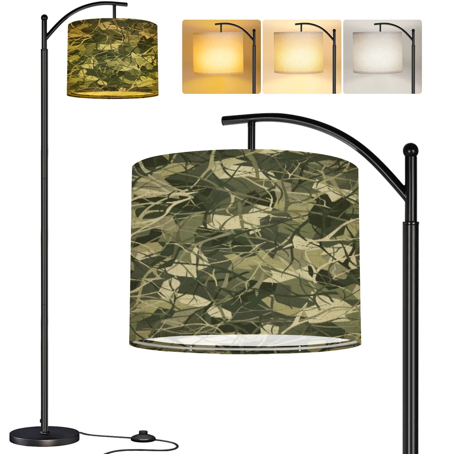 Arc Floor Lamp Olive Tan Uniform Print Desert Seamless Repeated Khaki ...