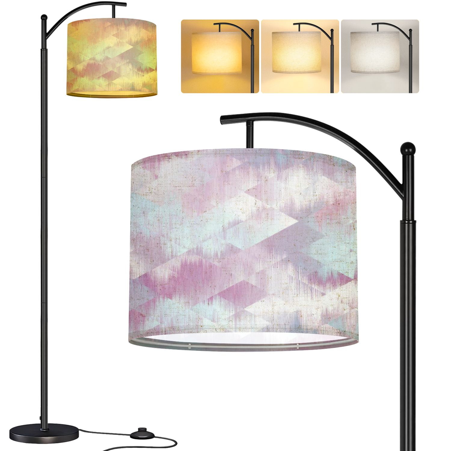Arc Floor Lamp Optical glitch tie dye geometric texture Seamless liquid ...