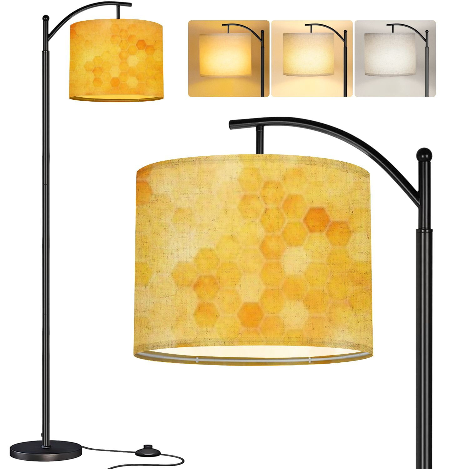 Arc Floor Lamp Orange yellow seamless grunge technology 3d honeycomb ...