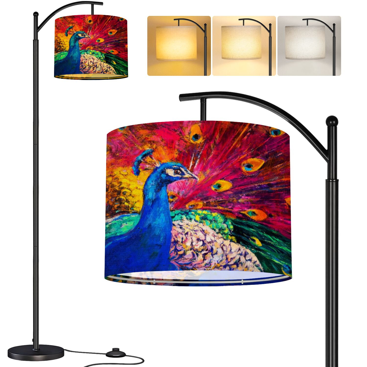 Arc Floor Lamp Original oil painting canvas Beautiful multicolored ...