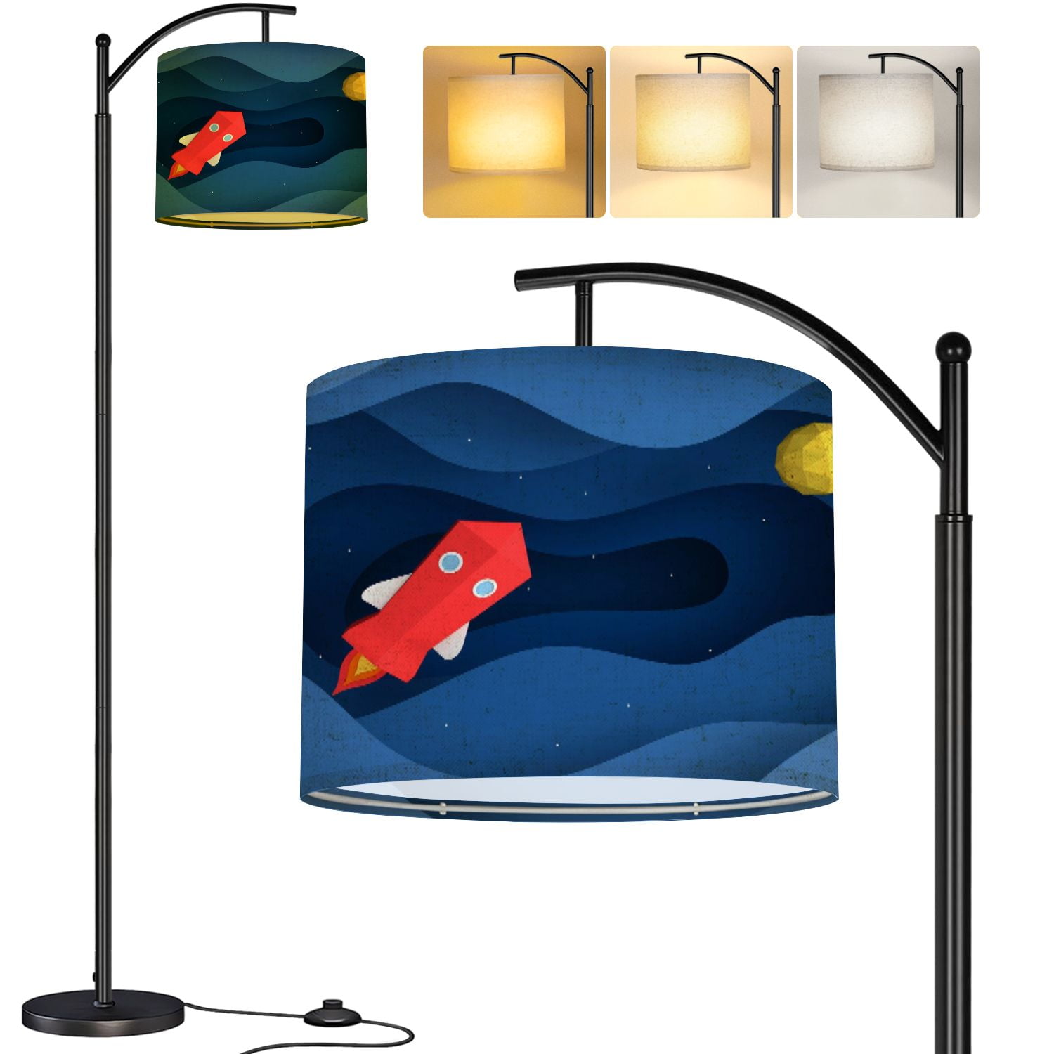 Arc Floor Lamp Paper art space shuttle launch to sky Blue skyplanets ...