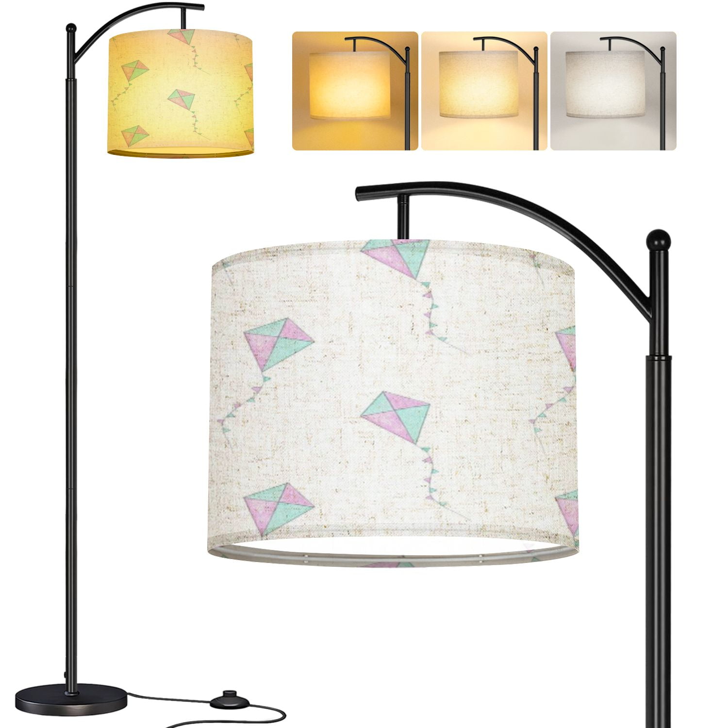 Arc Floor Lamp Paper kites toys watercolor seamless pattern Kids gentle ...