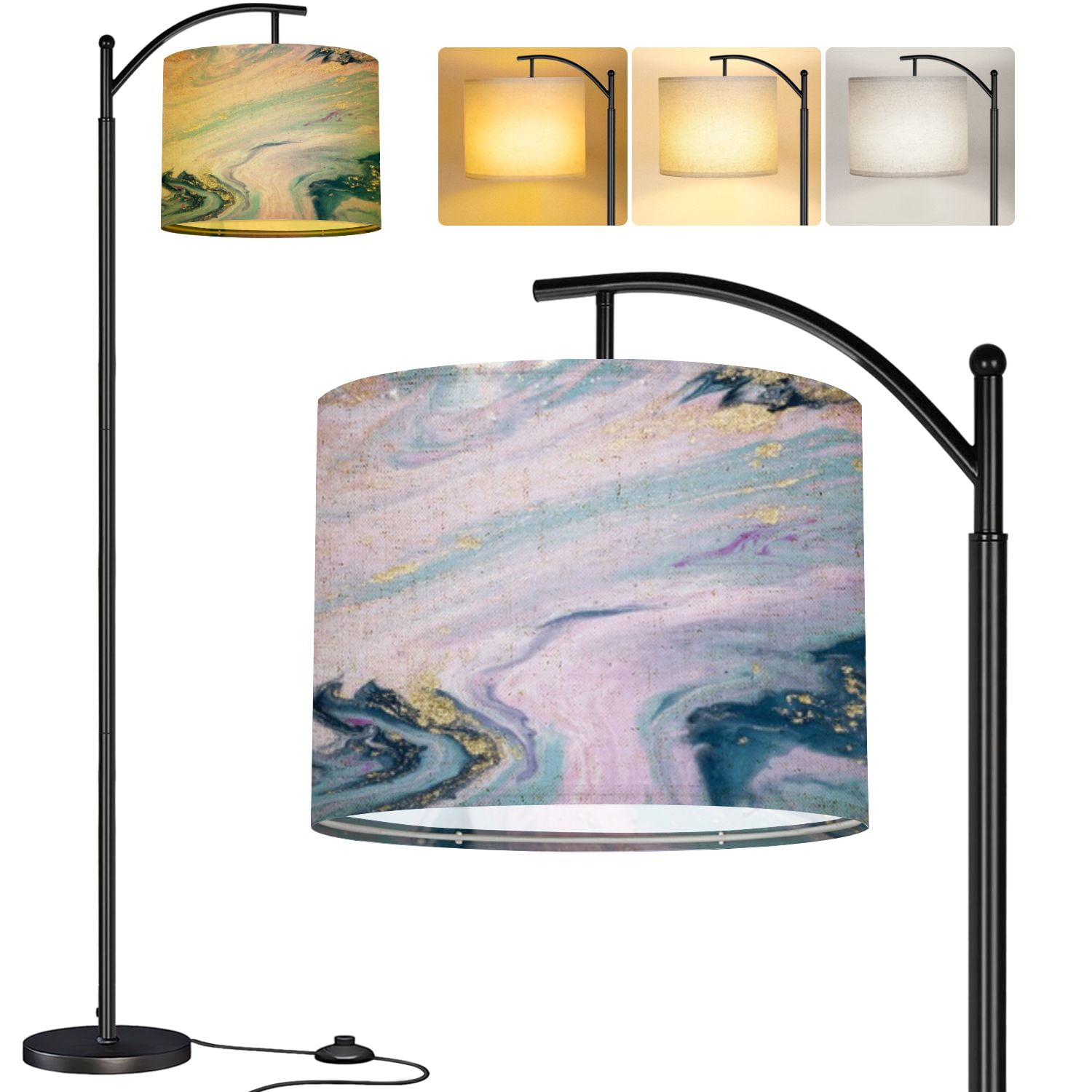 Arc Floor Lamp Pastel colors Natural Luxury Marbleized effect Ancient ...