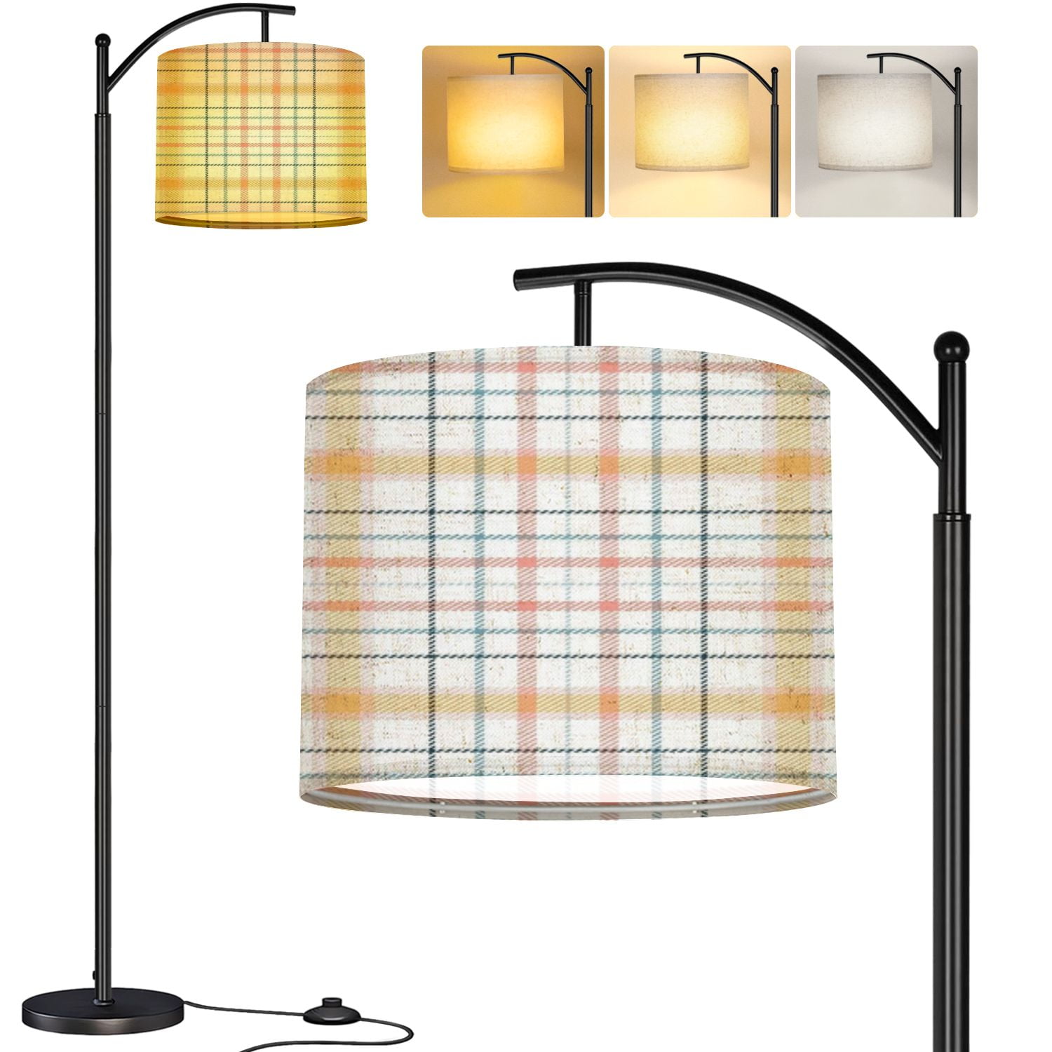 Arc Floor Lamp Plaid seamless Check line Repeating tartan checks design ...
