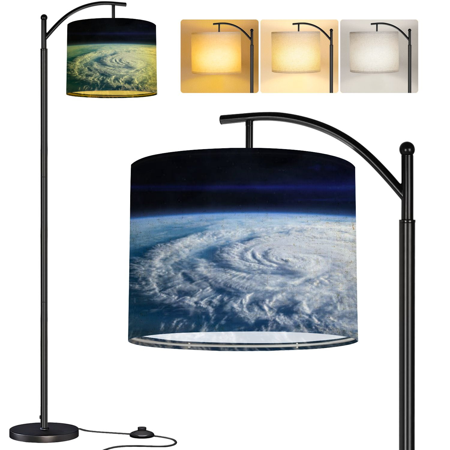 Arc Floor Lamp Planet Earth space Tall Modern Standing Lamp LED ...