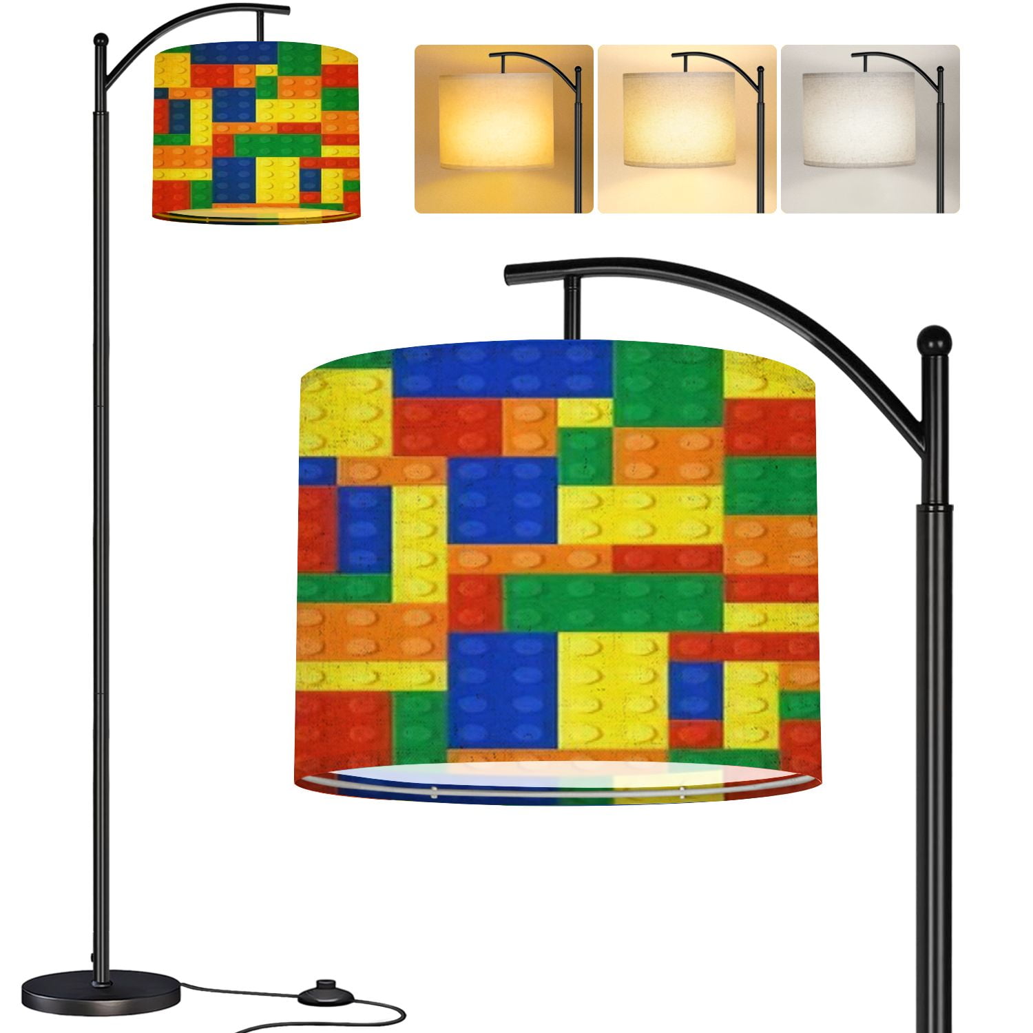 Arc Floor Lamp Plastic constructor seamless Tall Modern Standing Lamp ...