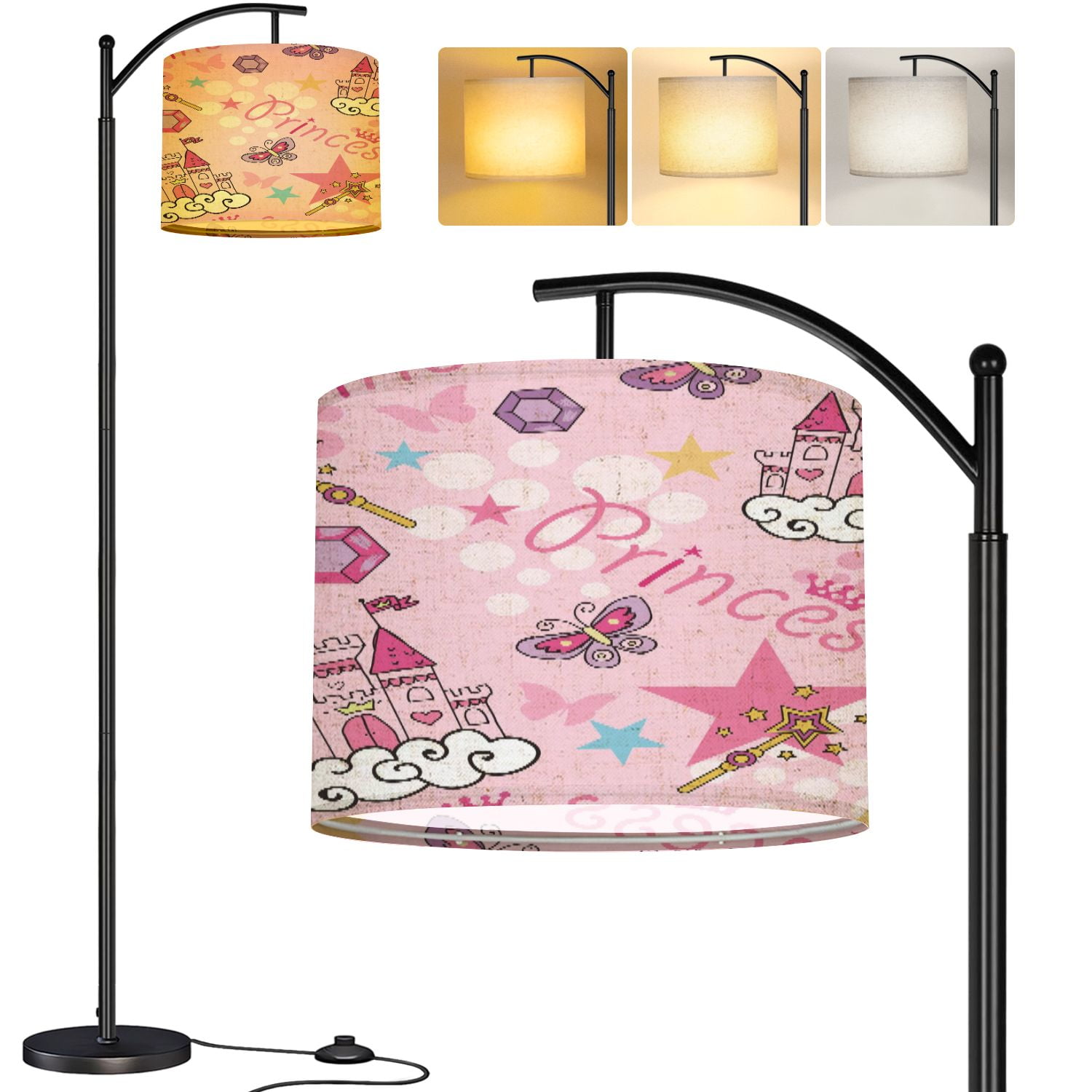 Arc Floor Lamp Princess Seamless Pattern for textile castle crown ...