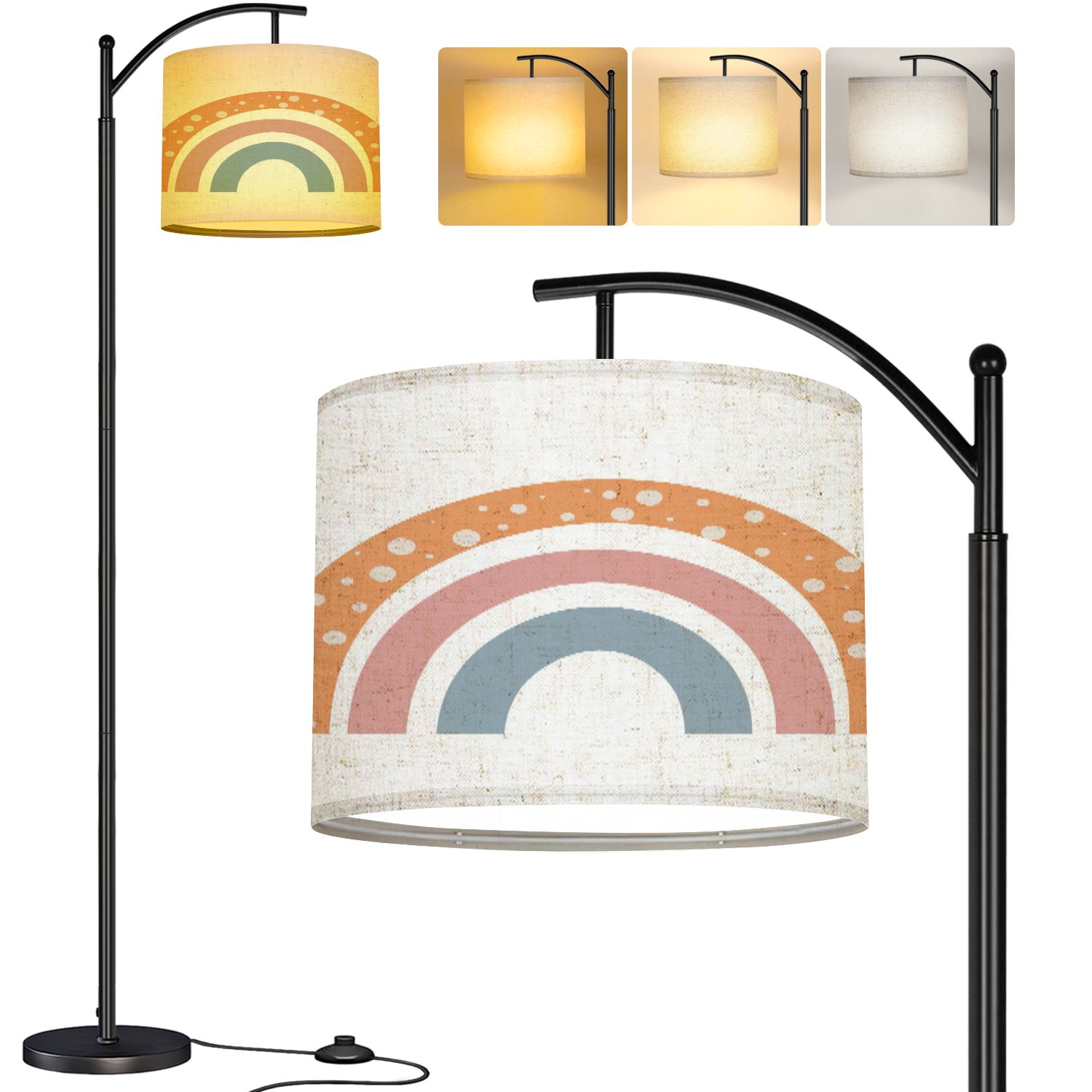 Arc Floor Lamp Rainbow Baby Nursery Clipart Boho rainbow Modern Trendy ...
