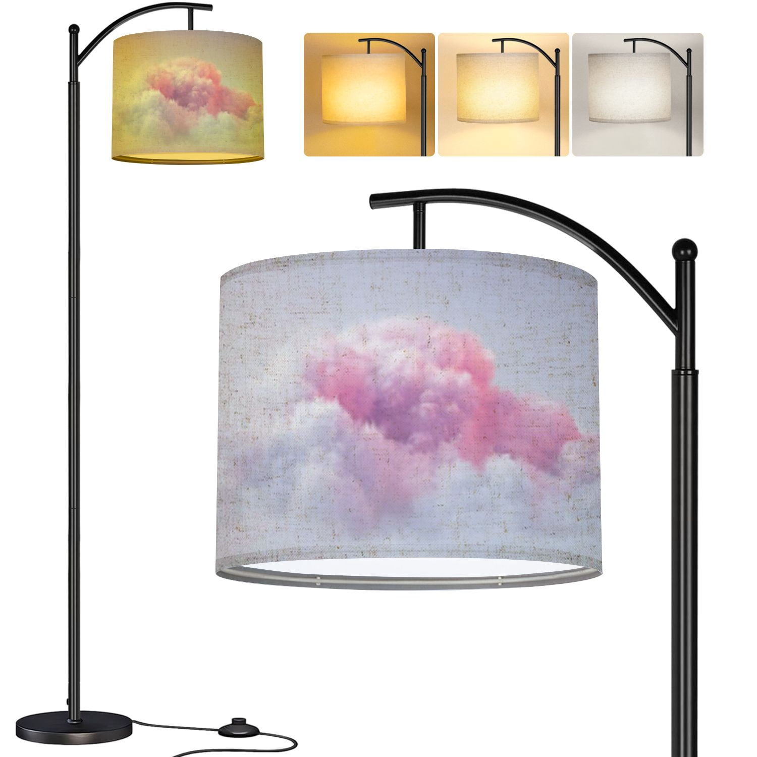 Arc Floor Lamp Realistic fantasy pink cloud soft pastel colors Captures ...