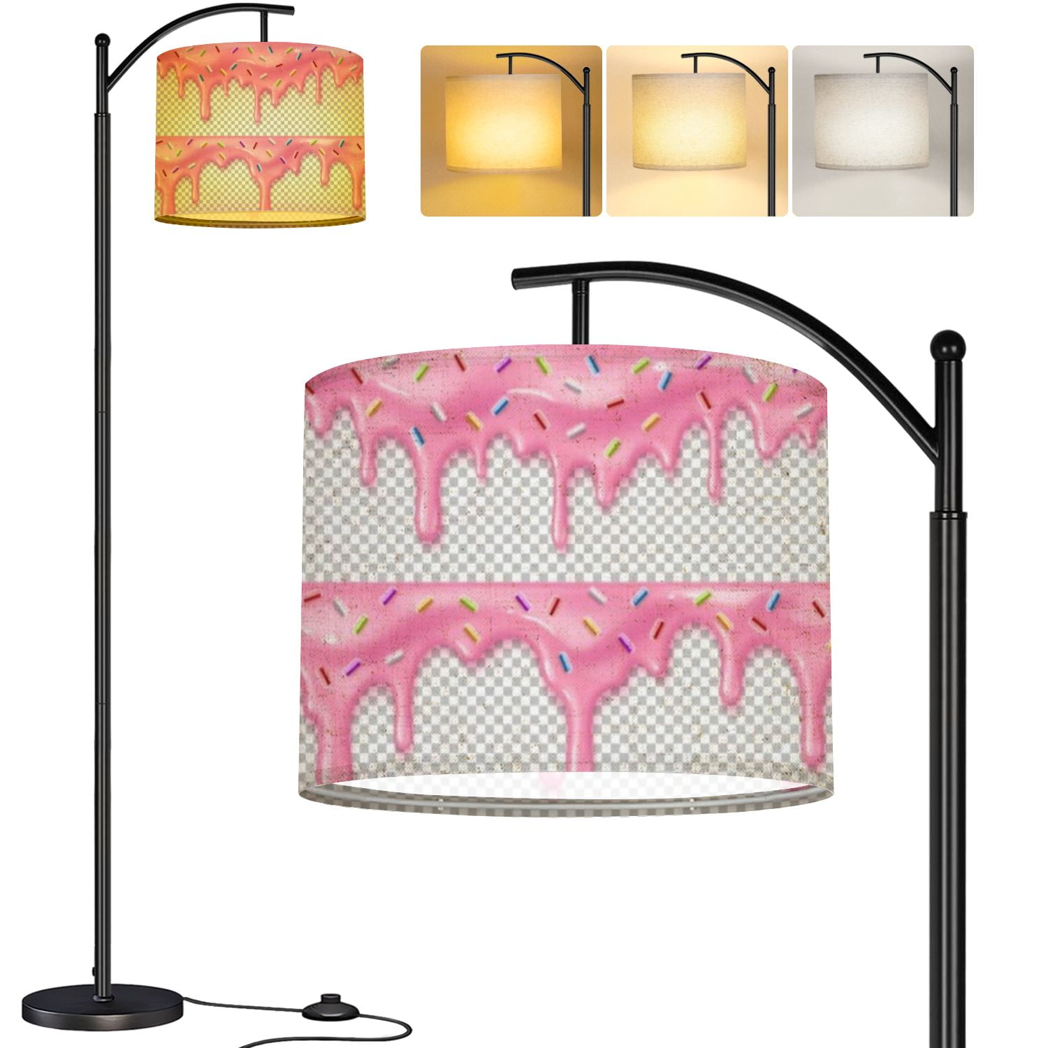 Arc Floor Lamp Realistic strawberry pink melting drip cream candy ...