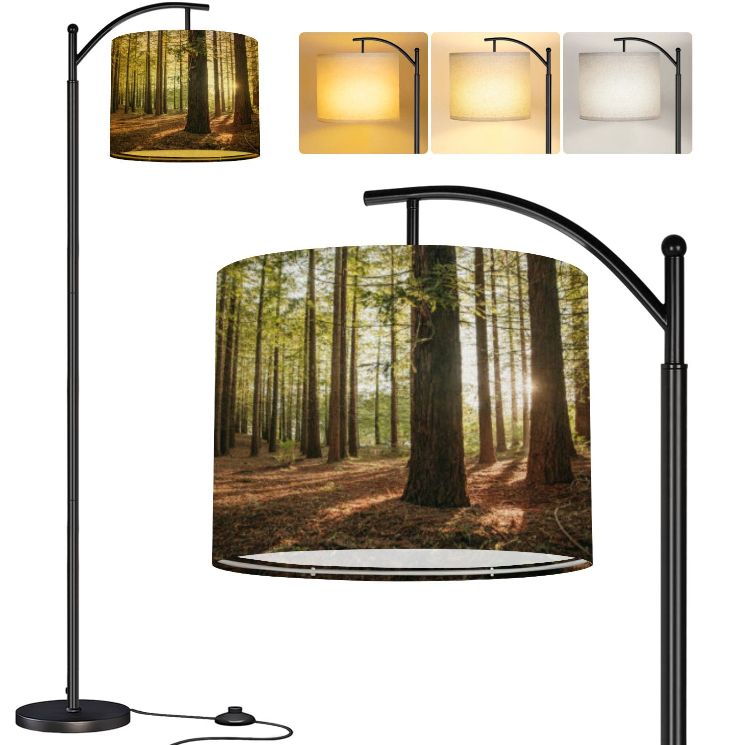 Arc Floor Lamp Redwood tree forest Tall Modern Standing Lamp LED ...