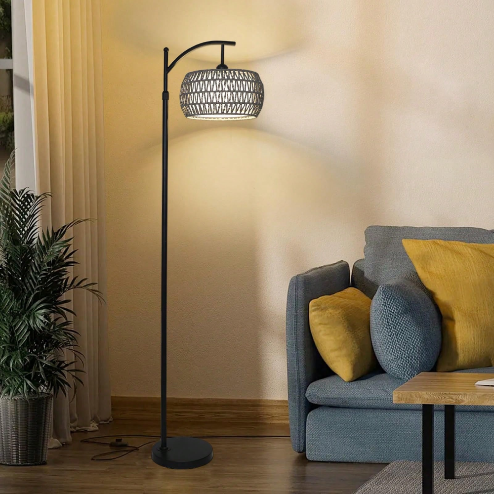 Arc Floor Lamp With Remote Control, Dimmable LED Floor Lamp With 3 ...