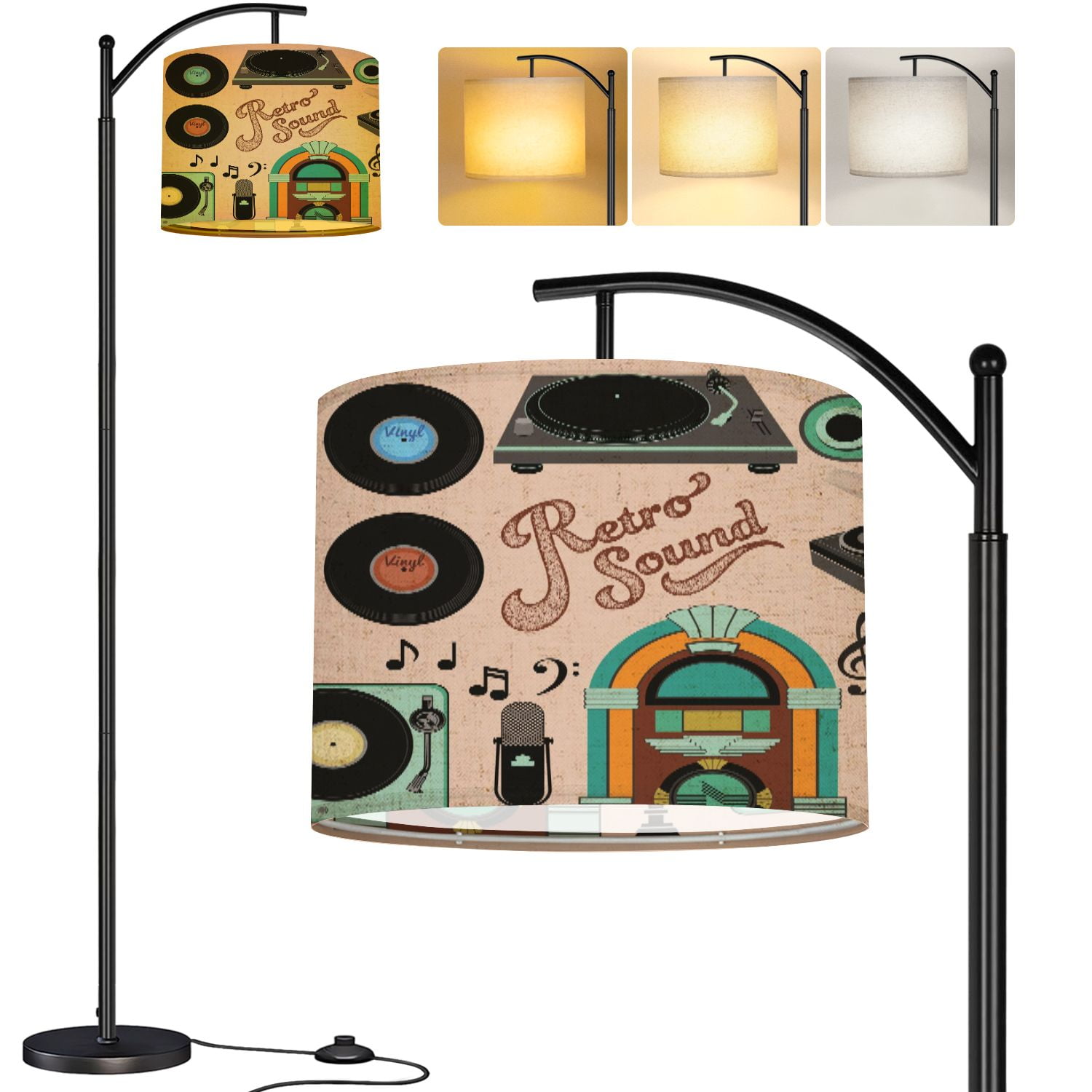 Arc Floor Lamp Retro Sound Set music related objects clip art including ...