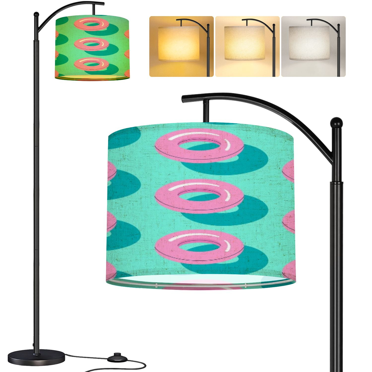 Arc Floor Lamp Rubber ring float inflatable lifebuoy seamless pattern ...