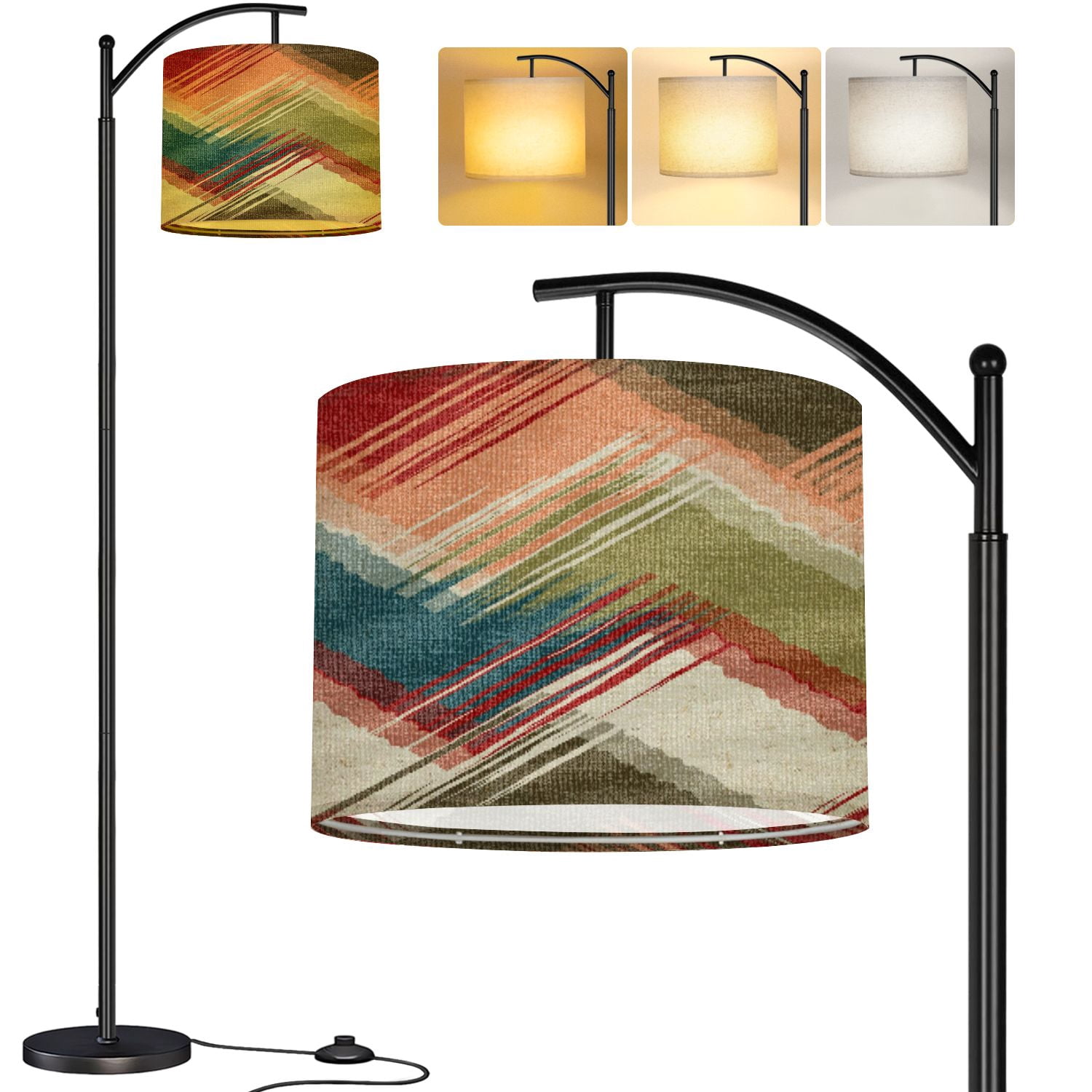 Arc Floor Lamp Rug seamless texture ethnic pattern fabric grunge boho ...