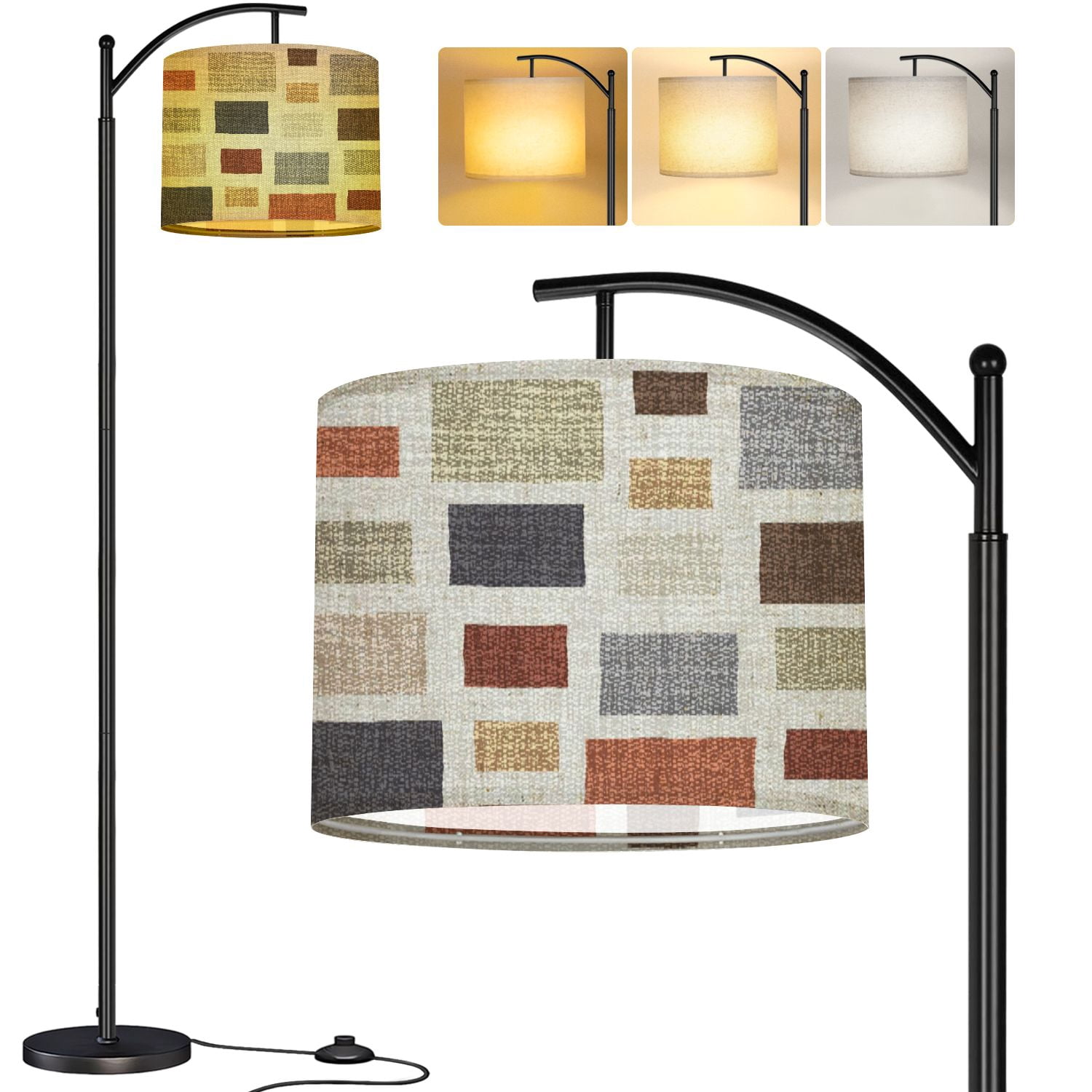 Arc Floor Lamp Rug seamless texture square pattern ethnic fabric ...