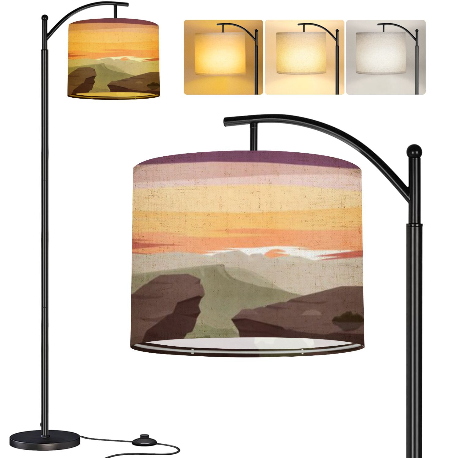 Arc Floor Lamp Scenic majestic mountain landscape view sunset Tall ...