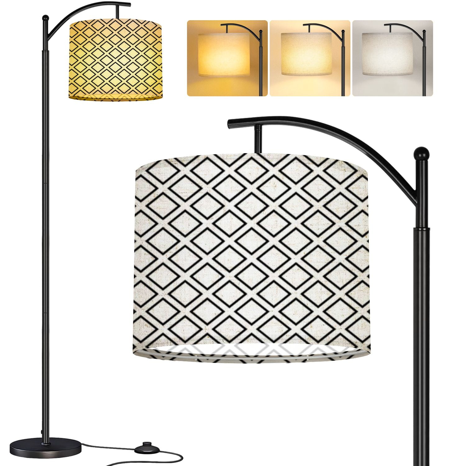 Arc Floor Lamp Seamless Geometric Checked Pattern Abstract Textured Art ...