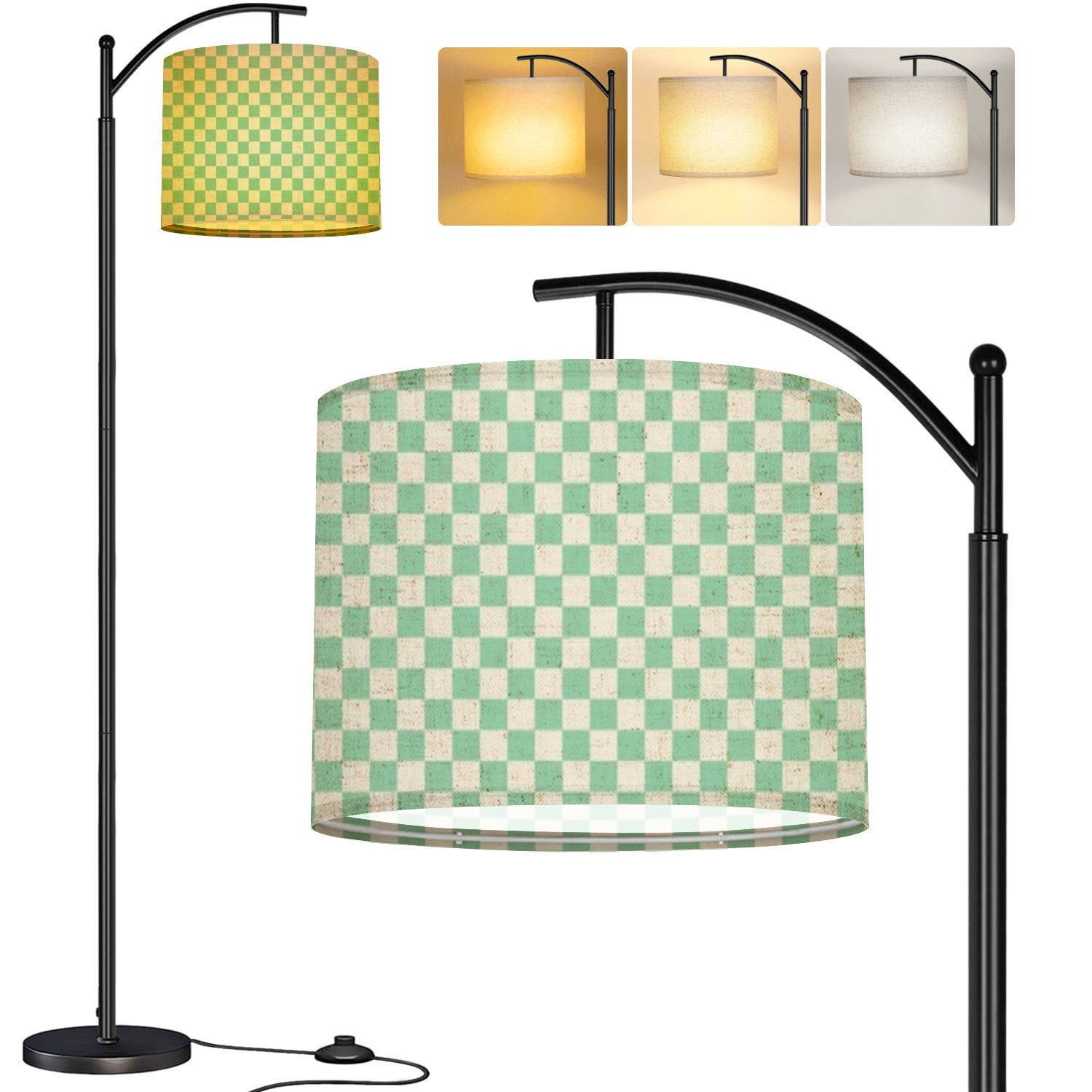 Arc Floor Lamp Seamless Lattice Pattern Repeating Green White Abstract ...