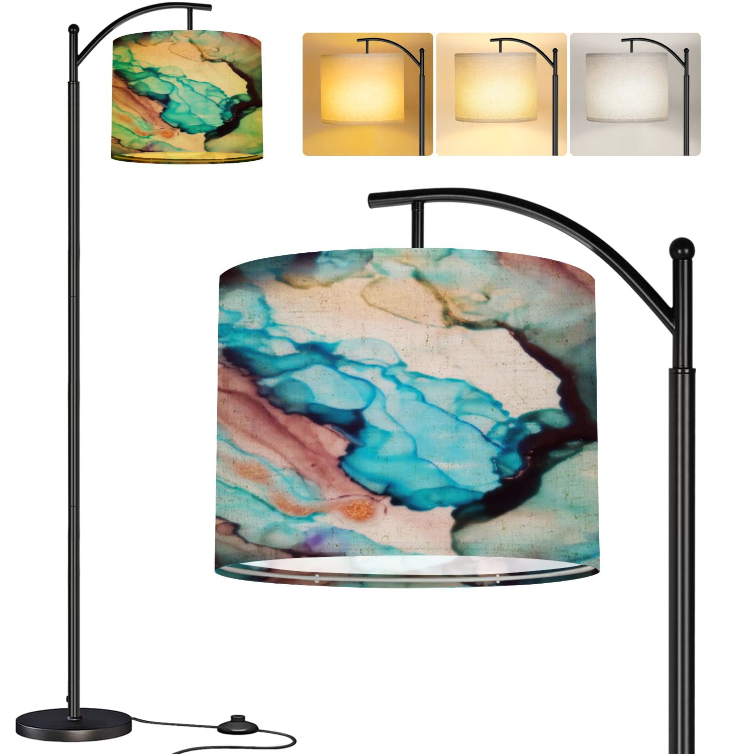 Arc Floor Lamp Seamless Liquid Paints Ink Paint Texture Colorful ...